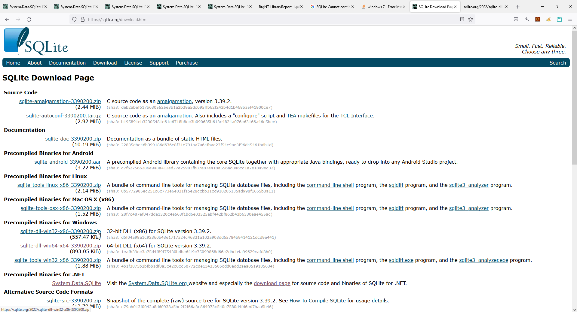 Viacheslav Eremin | MSI-installer with SQLite (32 and 64-bit version).