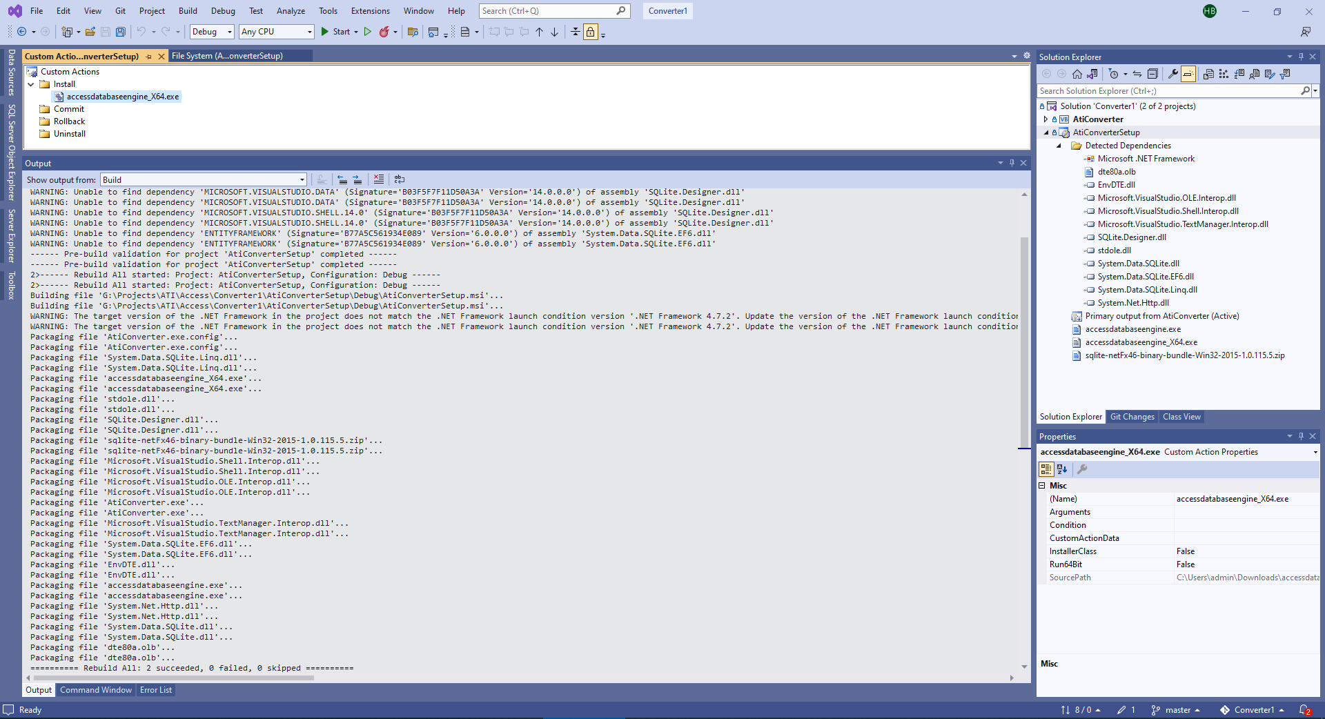 Viacheslav Eremin | MSI-installer with SQLite (32 and 64-bit version).