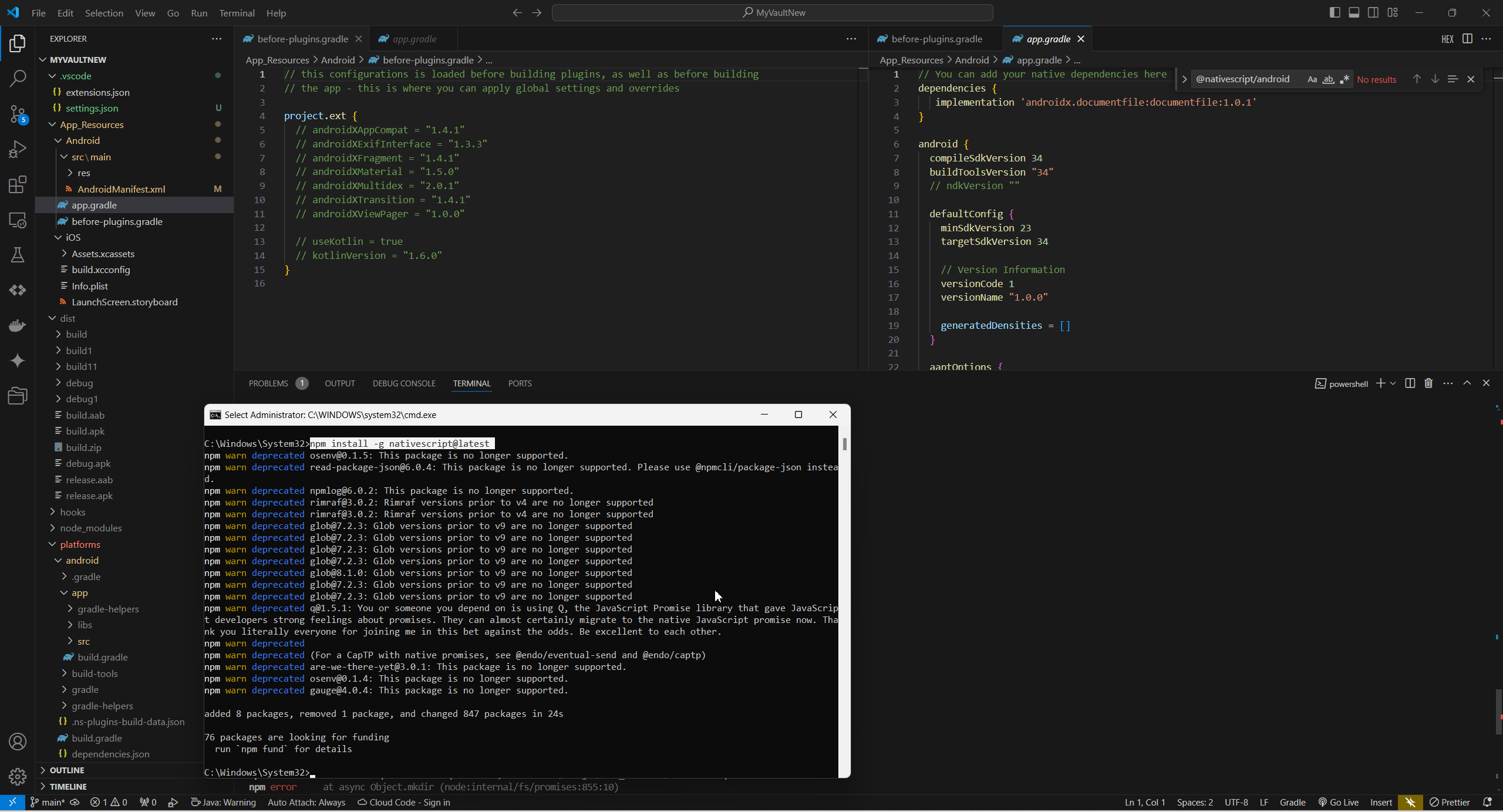 Viacheslav Eremin | NativeScript and Android troubleshooting.