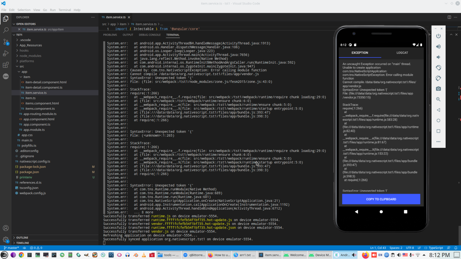Viacheslav Eremin | NativeScript and Android troubleshooting.