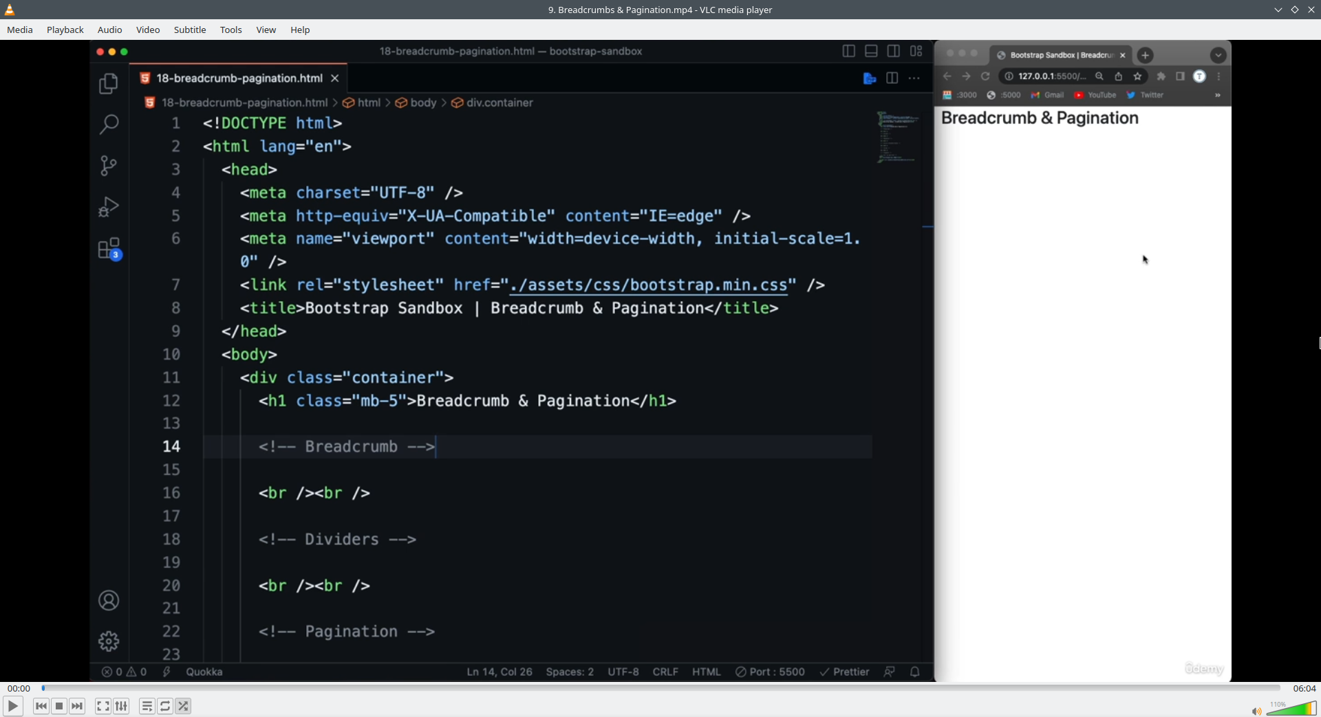 Viacheslav Eremin | Bootstrap lecture from Brad Traversy