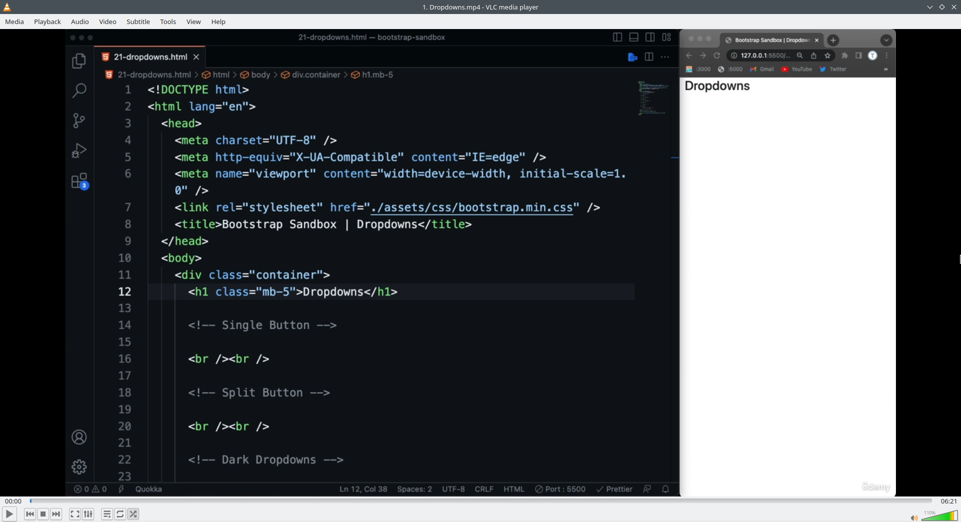 Viacheslav Eremin | Bootstrap lecture from Brad Traversy