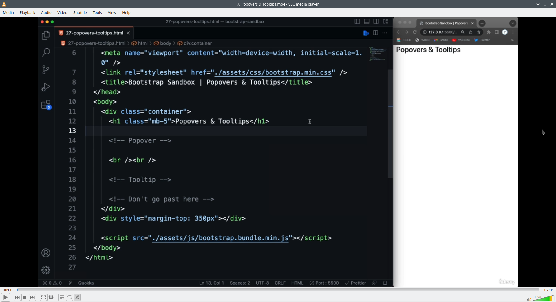 Viacheslav Eremin | Bootstrap lecture from Brad Traversy