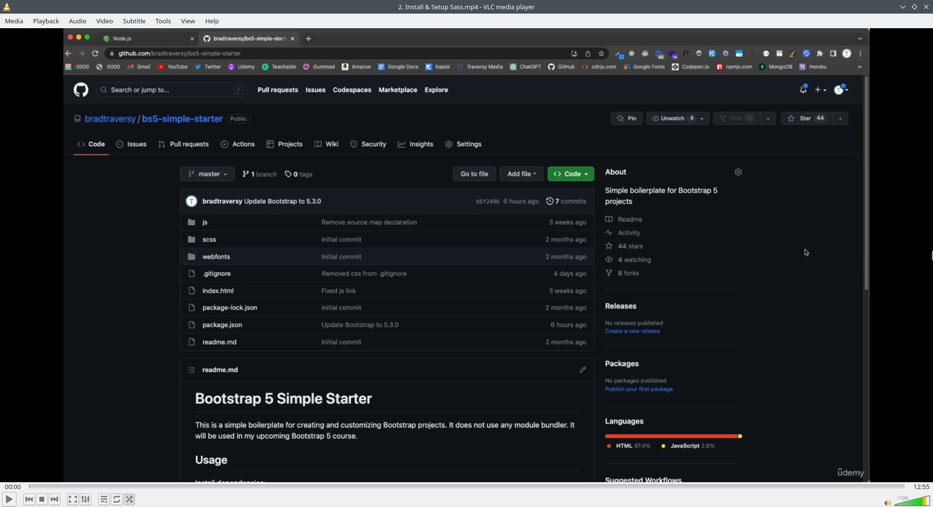 Viacheslav Eremin | Bootstrap lecture from Brad Traversy