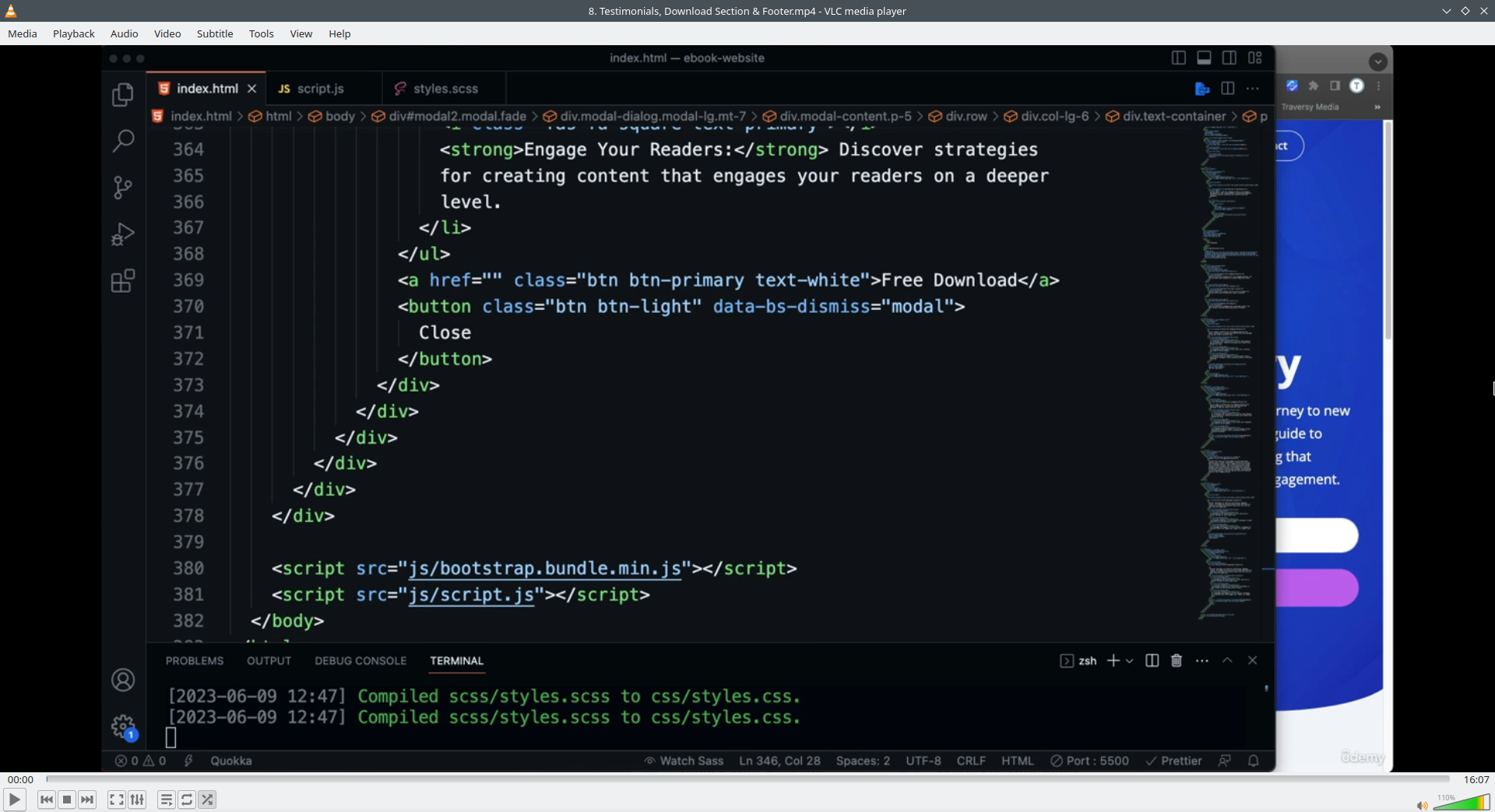 Viacheslav Eremin | Bootstrap lecture from Brad Traversy