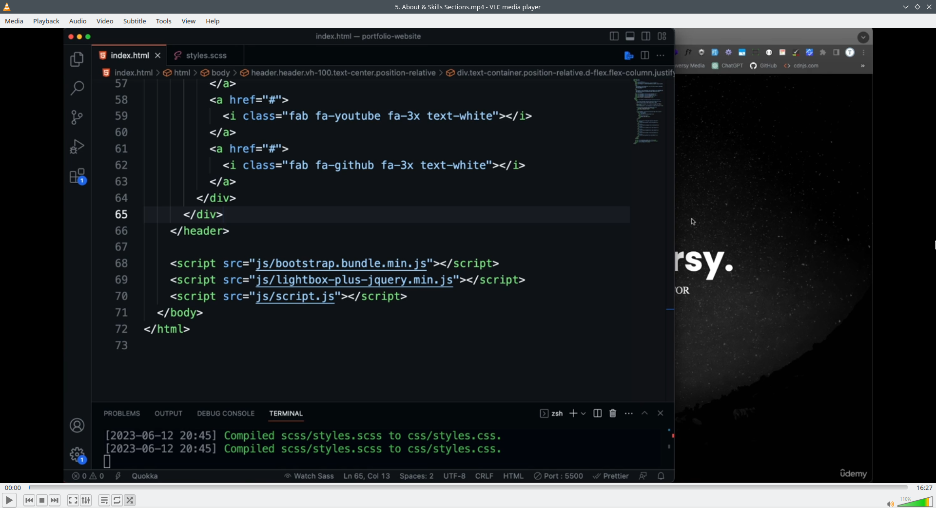 Viacheslav Eremin | Bootstrap lecture from Brad Traversy