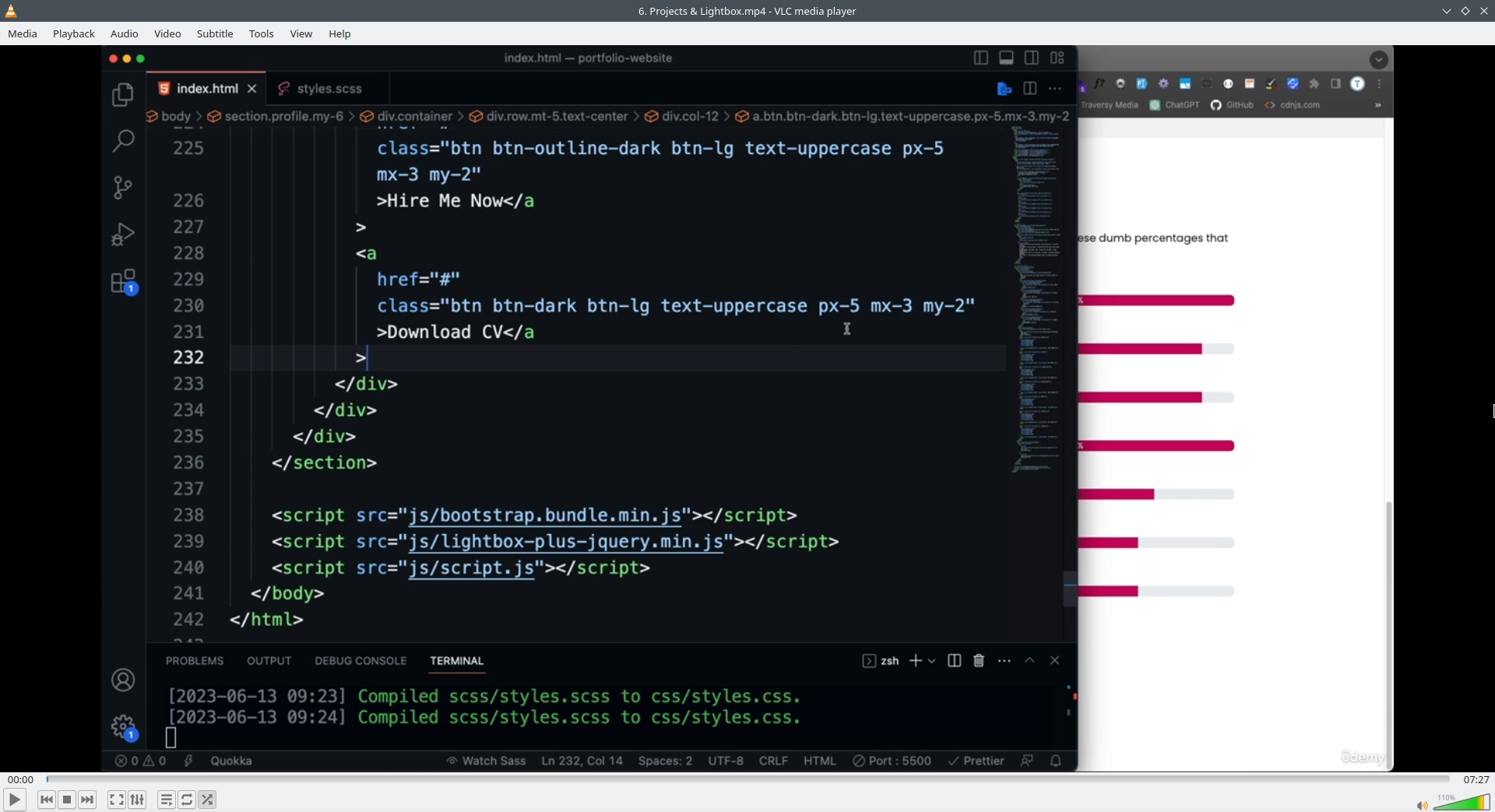 Viacheslav Eremin | Bootstrap lecture from Brad Traversy