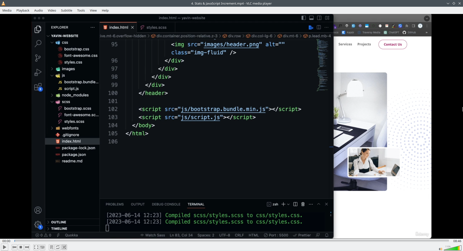Viacheslav Eremin | Bootstrap lecture from Brad Traversy