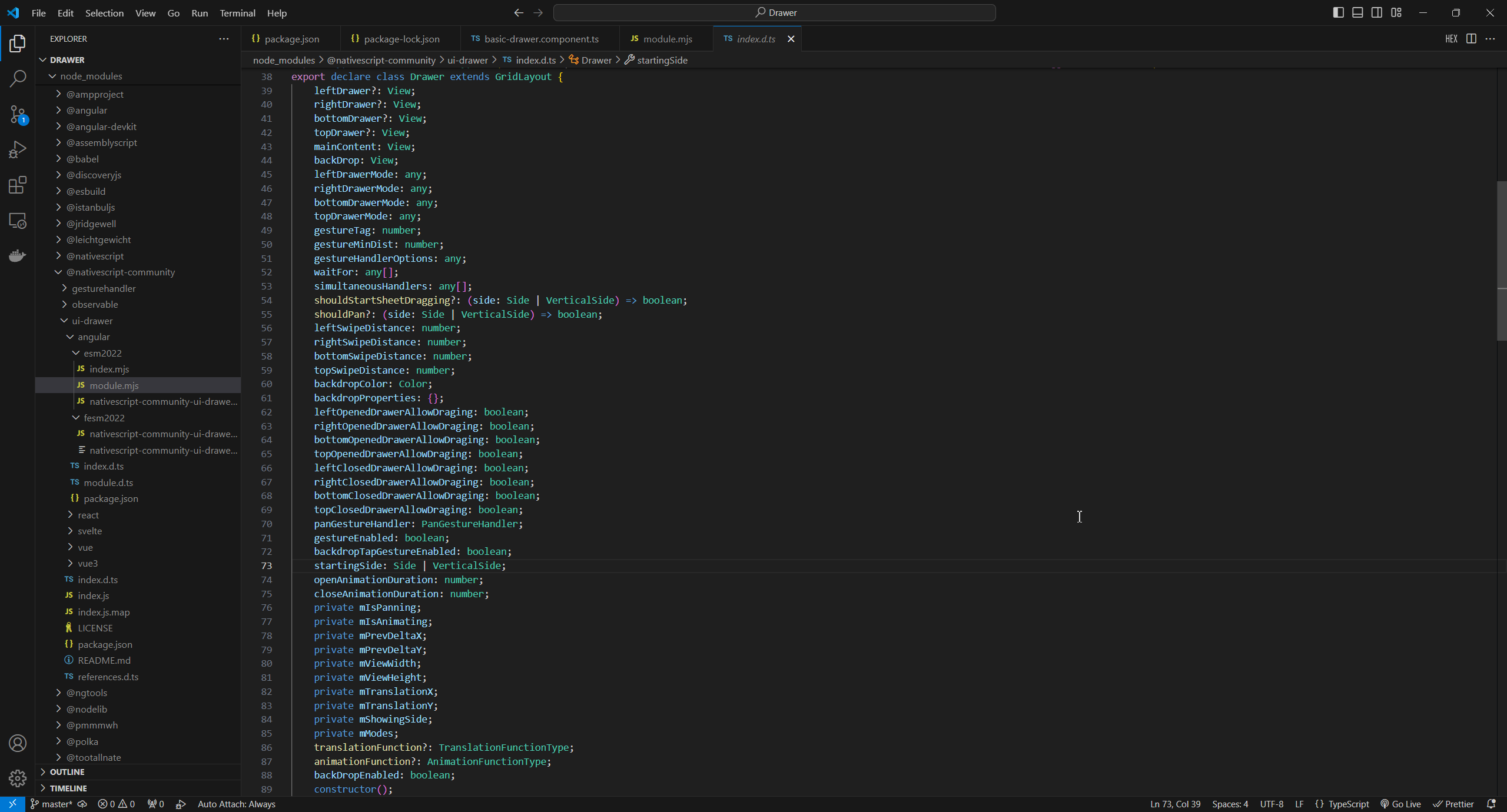 Viacheslav Eremin | NativeScript Drawer for Android/IOS phone (clear Angular project)