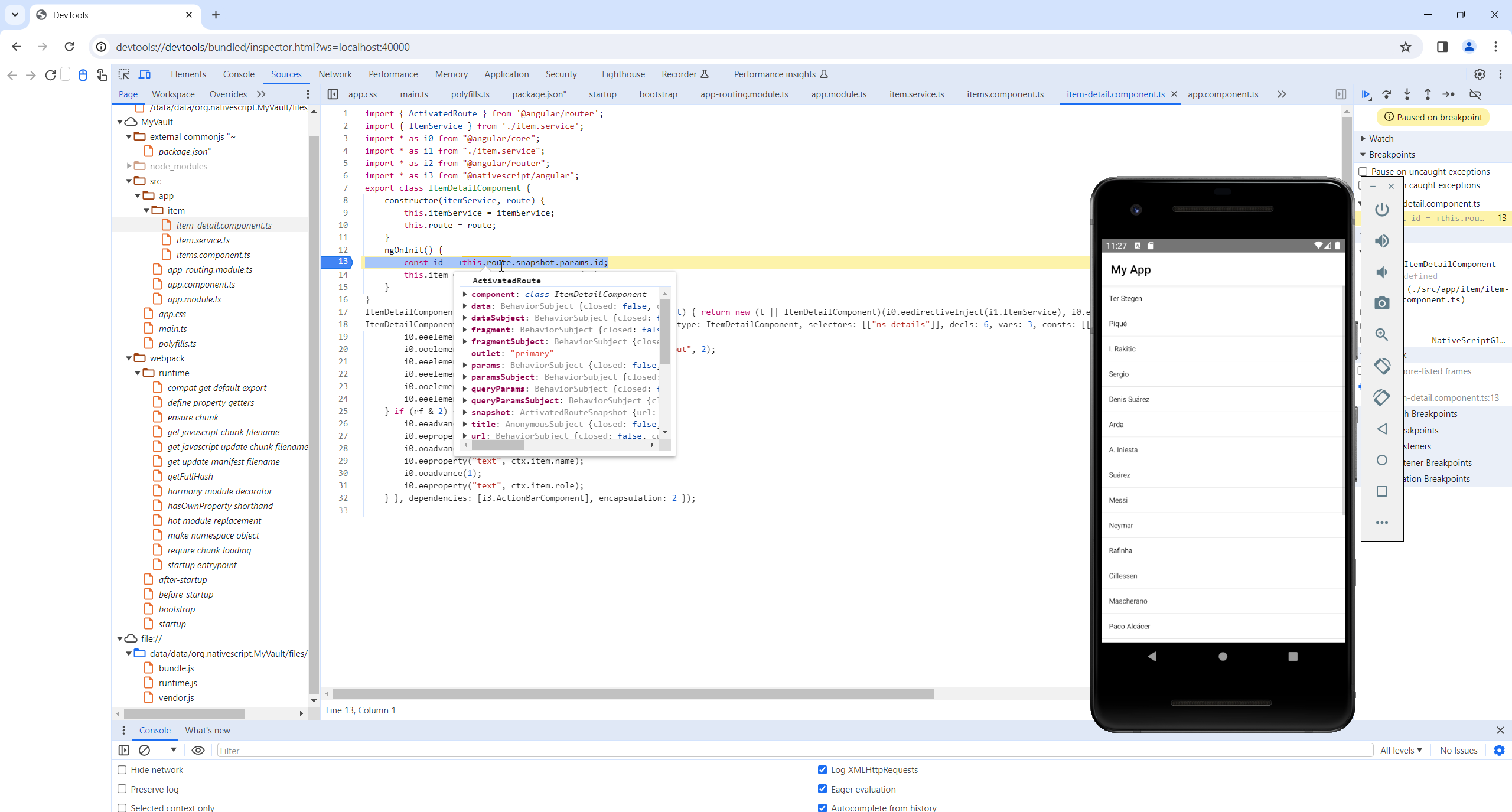Viacheslav Eremin | NativeScript Drawer for Android/IOS phone (clear Angular project)